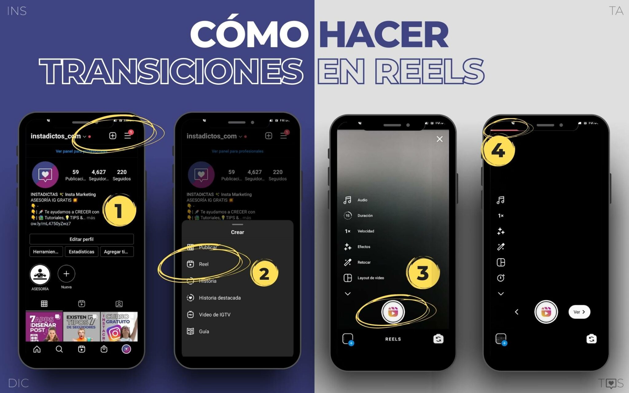 Cómo hacer TRANSICIONES en REELS para Instagram