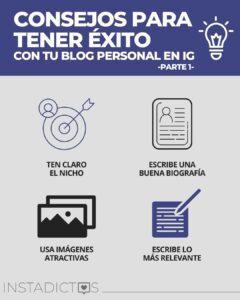 Cómo hacer y poner un blog personal en Instagram
